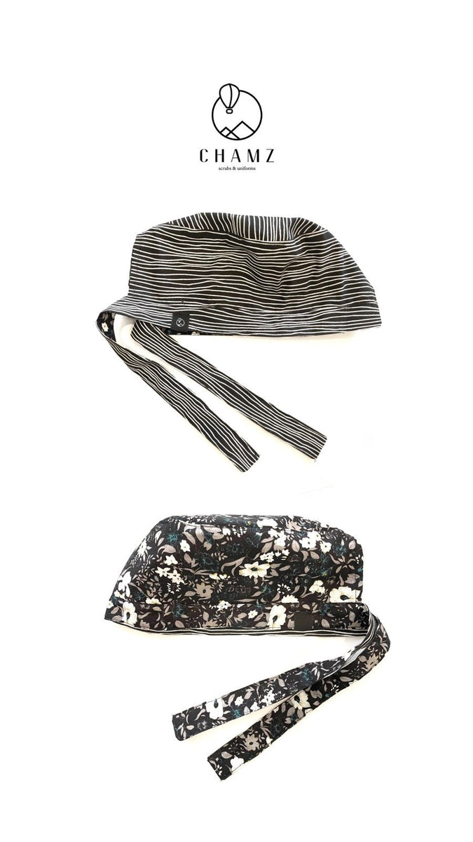 Gorro doble Vista NEGRO RAYAS / FLORES – Chamz México